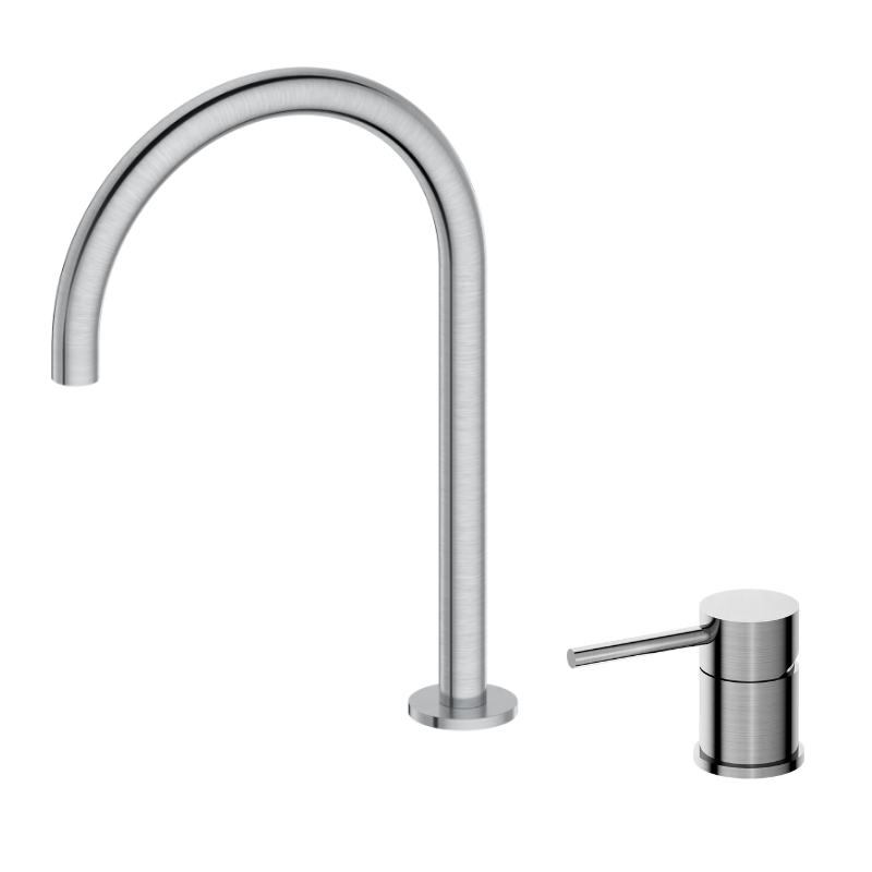 Deck Spout & Mixer Set - Brass