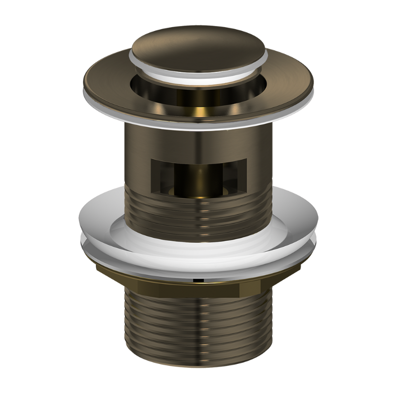 Pop-Up Waste With Overflow - Antique Brass