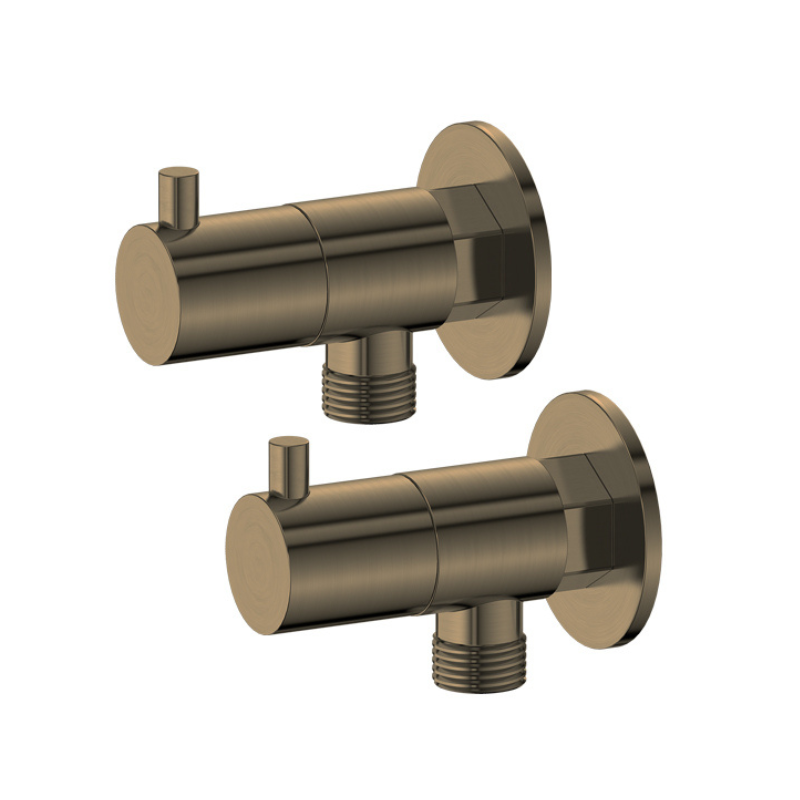 Washing Machine Taps - Antique Brass